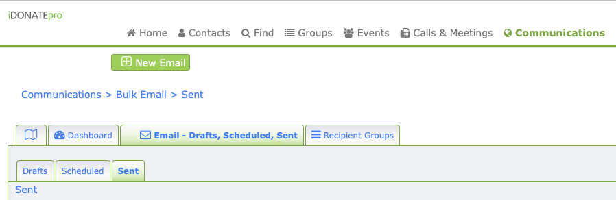 Email Sent Report – iDONATEpro